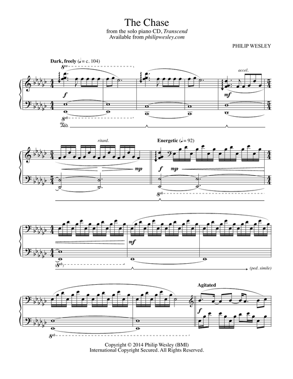 The Chase - Transcend - Sheet Music – philipwesley